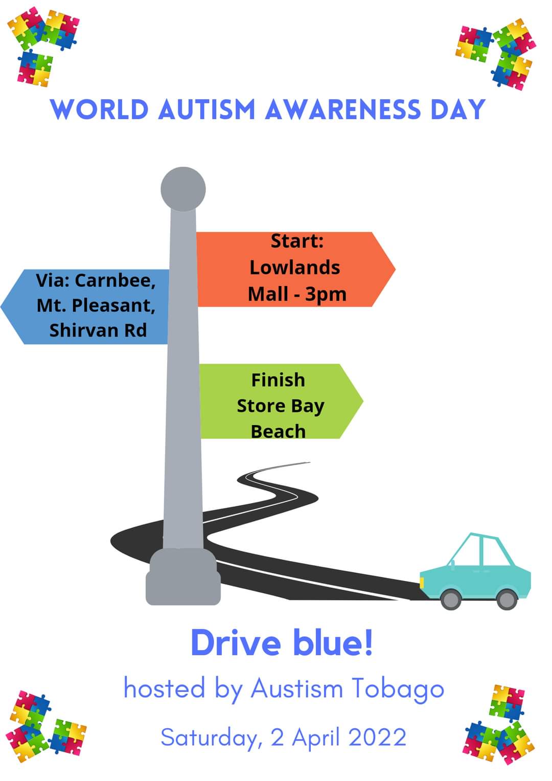 Drive Blue for Autism Awareness – Tobago House of Assembly